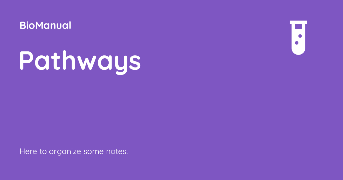 Pathways - BioManual